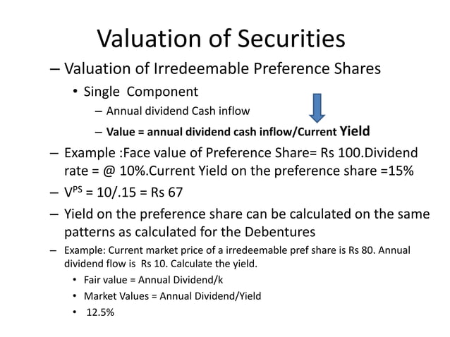 valuation of securities | PDF