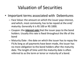 valuation of securities | PDF