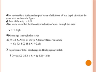 fluid mechanics in notches and weir presentation by pritika prajapati ...