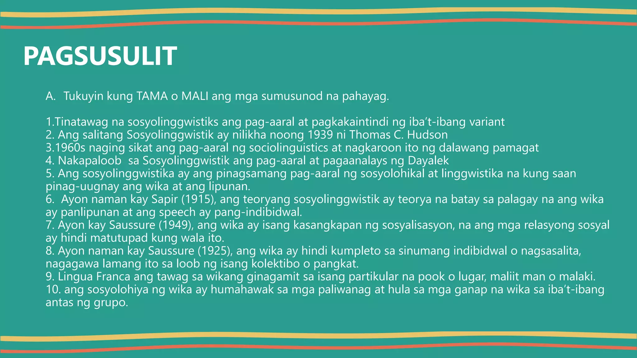 Mga Gamit ng Wika | PDF