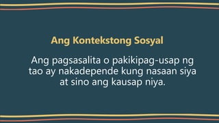 Mga Gamit ng Wika | PDF