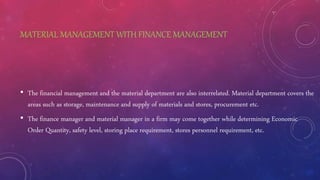 relation of financial management to other areas of management | PPTX