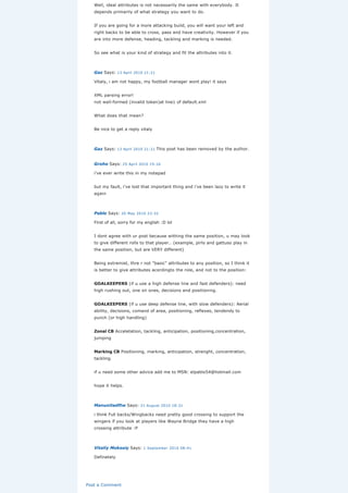 Fm 2010 key attributes for players | PDF