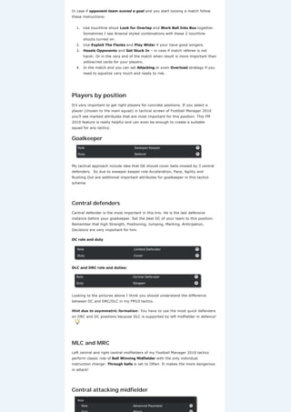 Fm 2010 tactics | PDF