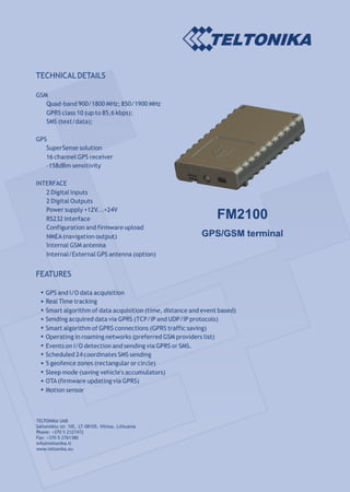 Fm2100 Datasheet | PDF