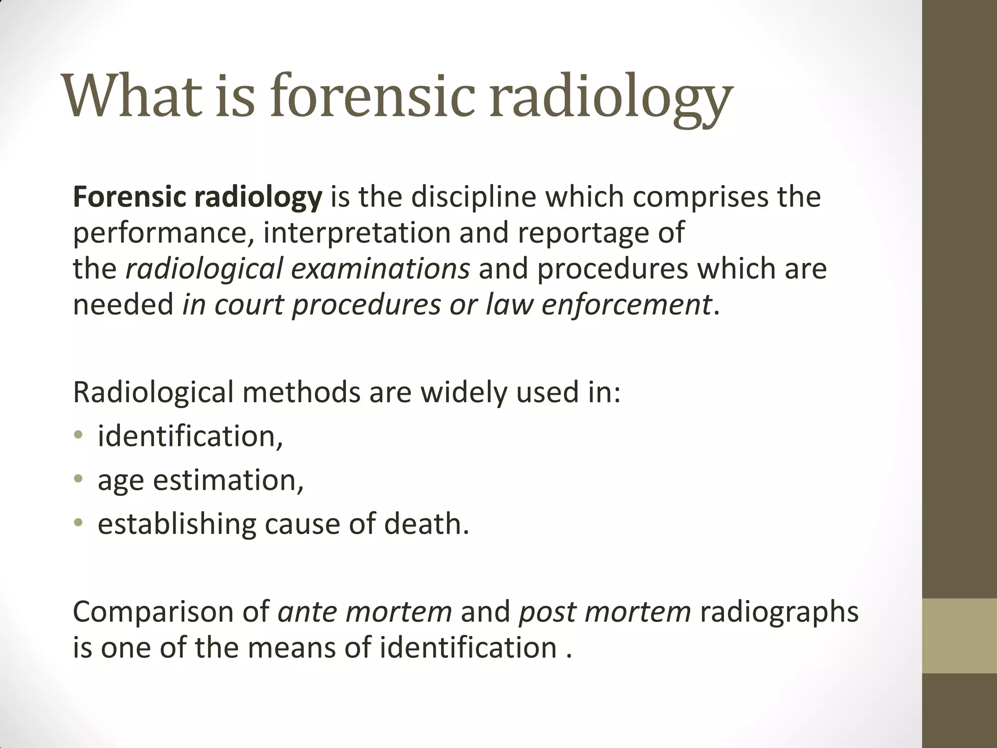 Imaging techniques in forensic medicine | PDF