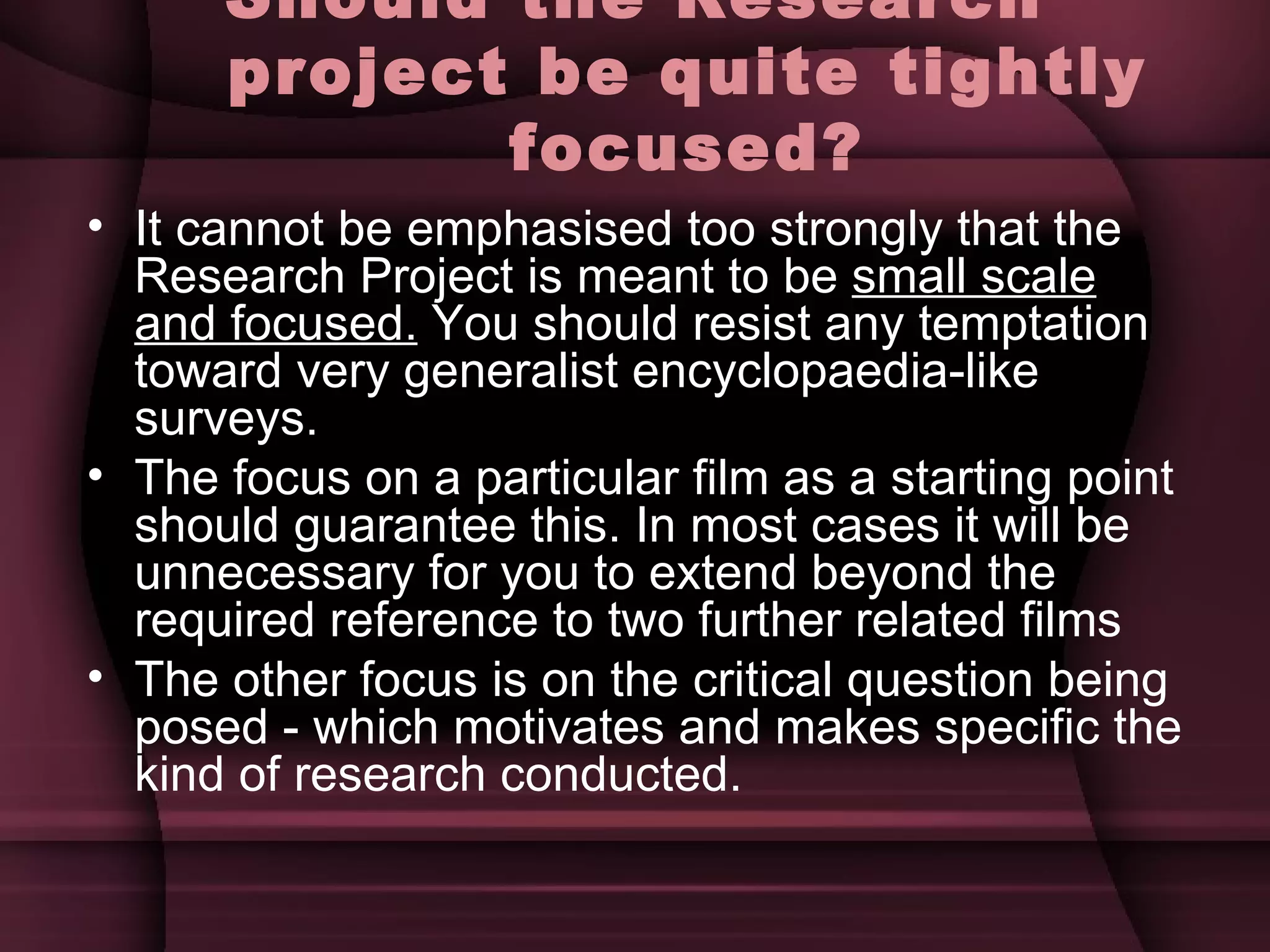 FM3 Small Scale Research | PPT