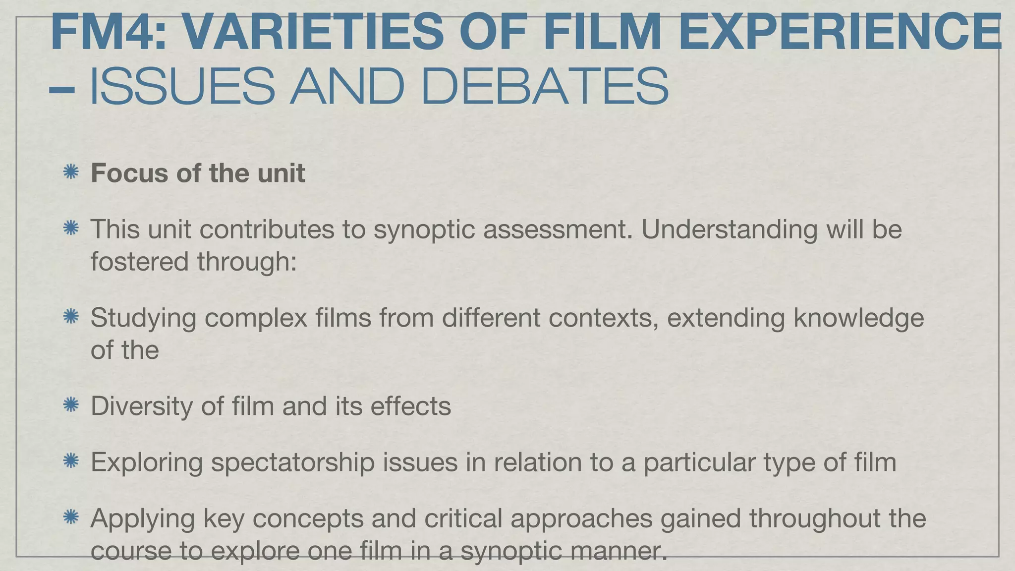 Fm4 spectatorship emotional response A-Level A2 Film Studies | PPT