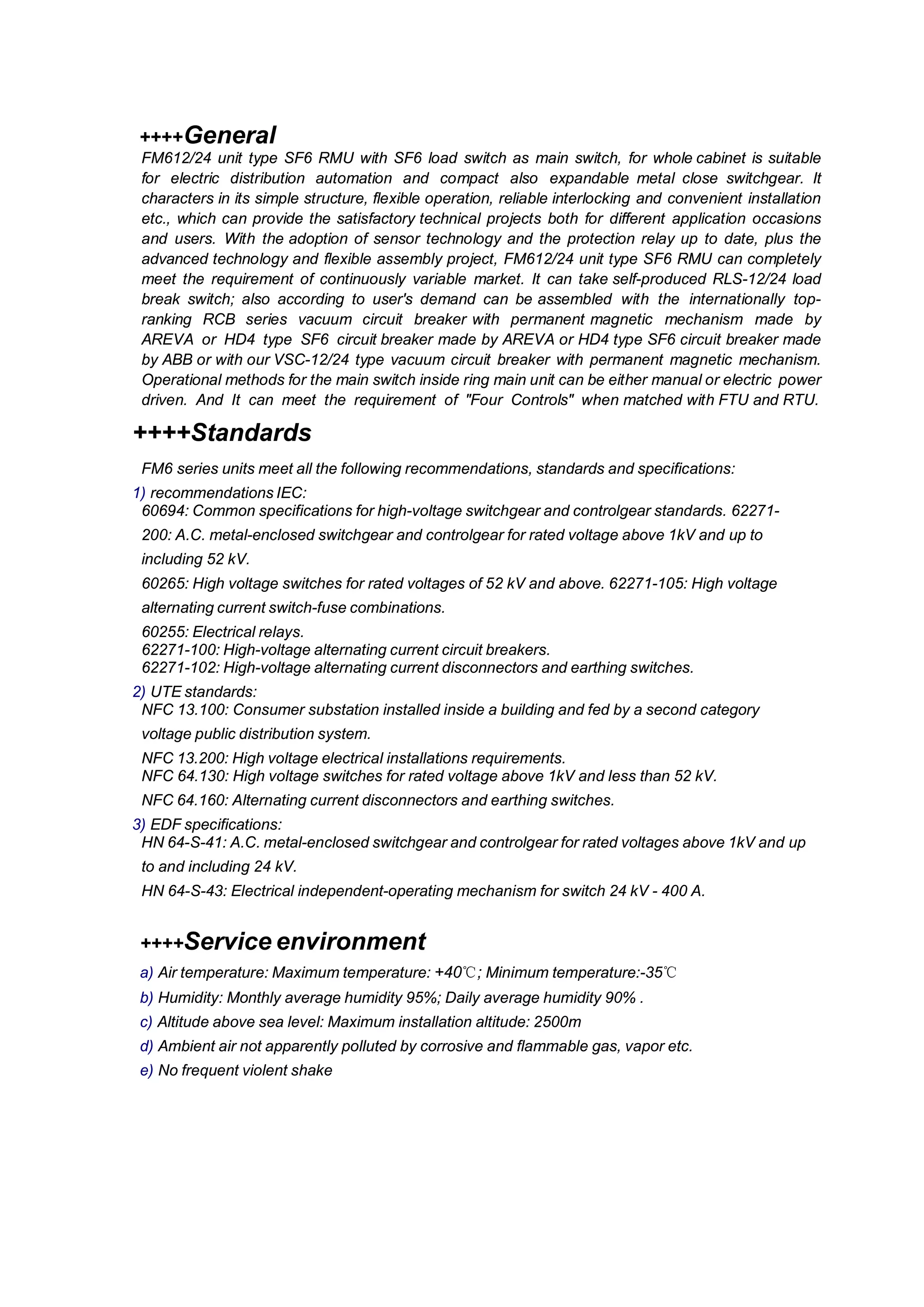 Fm6 air insulated sf6 rmu | PDF