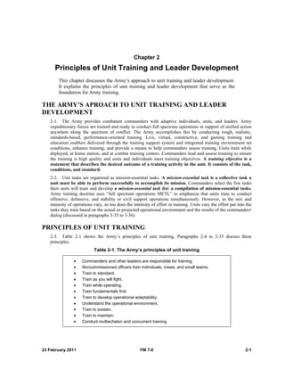 FM 7-0 Training Units and Developing Leaders for Full Spectrum ...
