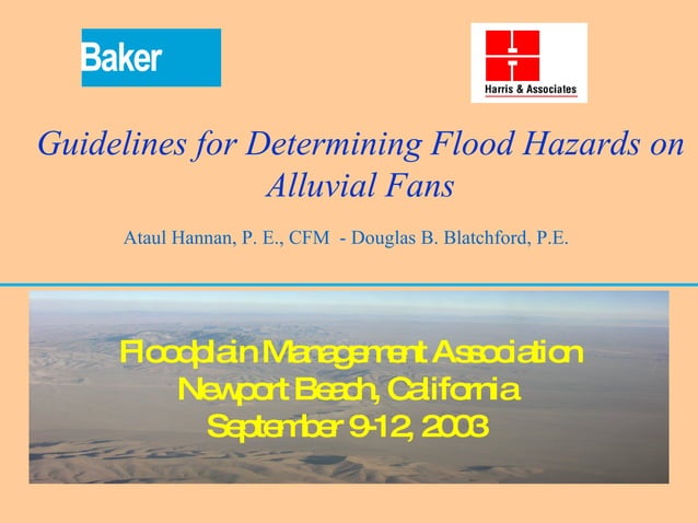 Guidelines for Determining Flood Hazards on Alluvial Fans | PPT