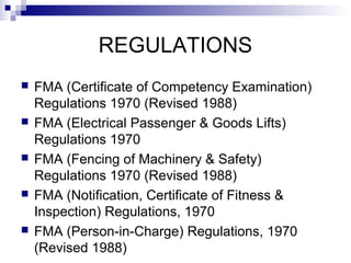 Fma 1967 & the regulations | PPT