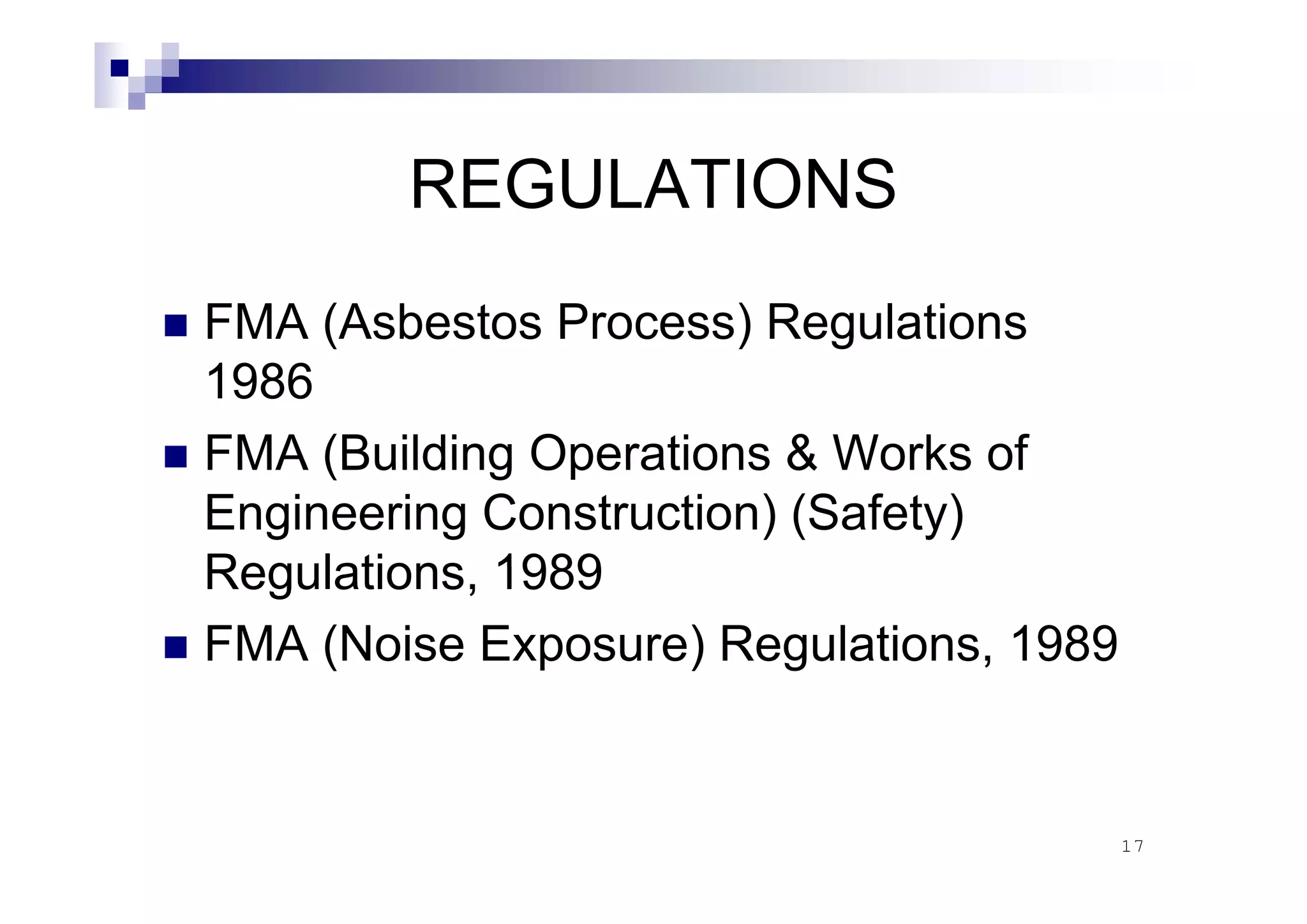 Fma 1967 & the regulations | PDF