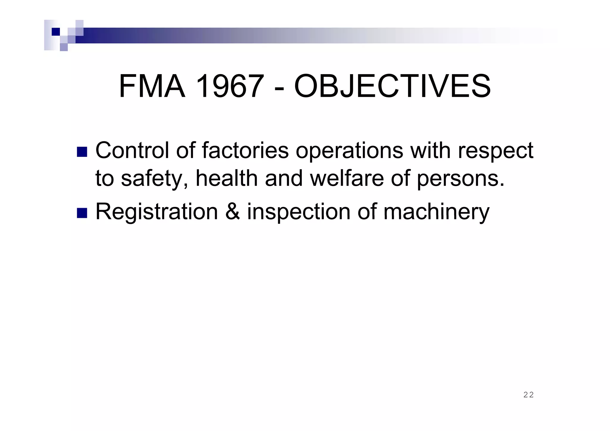 Fma 1967 & the regulations | PDF