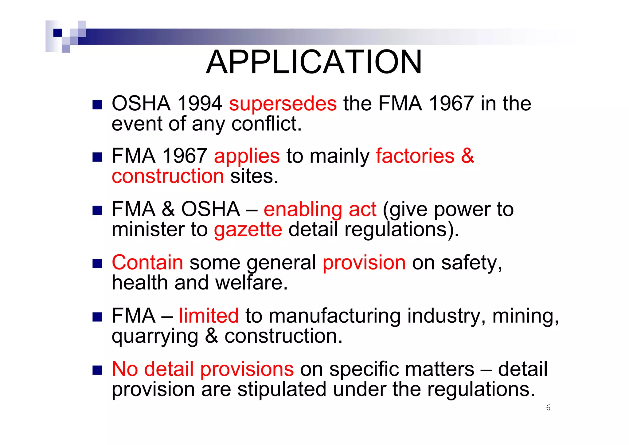 Fma 1967 & the regulations | PDF