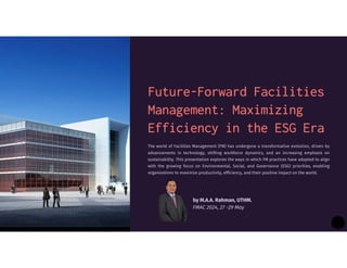 Facility Management Asia Conference 2024 | PDF
