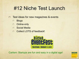 Get Small, Win Big: Niche Your Magazine's Niche for Fun & Profit! (Carl Landau at FMA 2013) | PPT