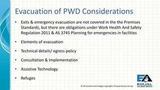 Access & Egress for People with a Disability Presentation to FMA ...