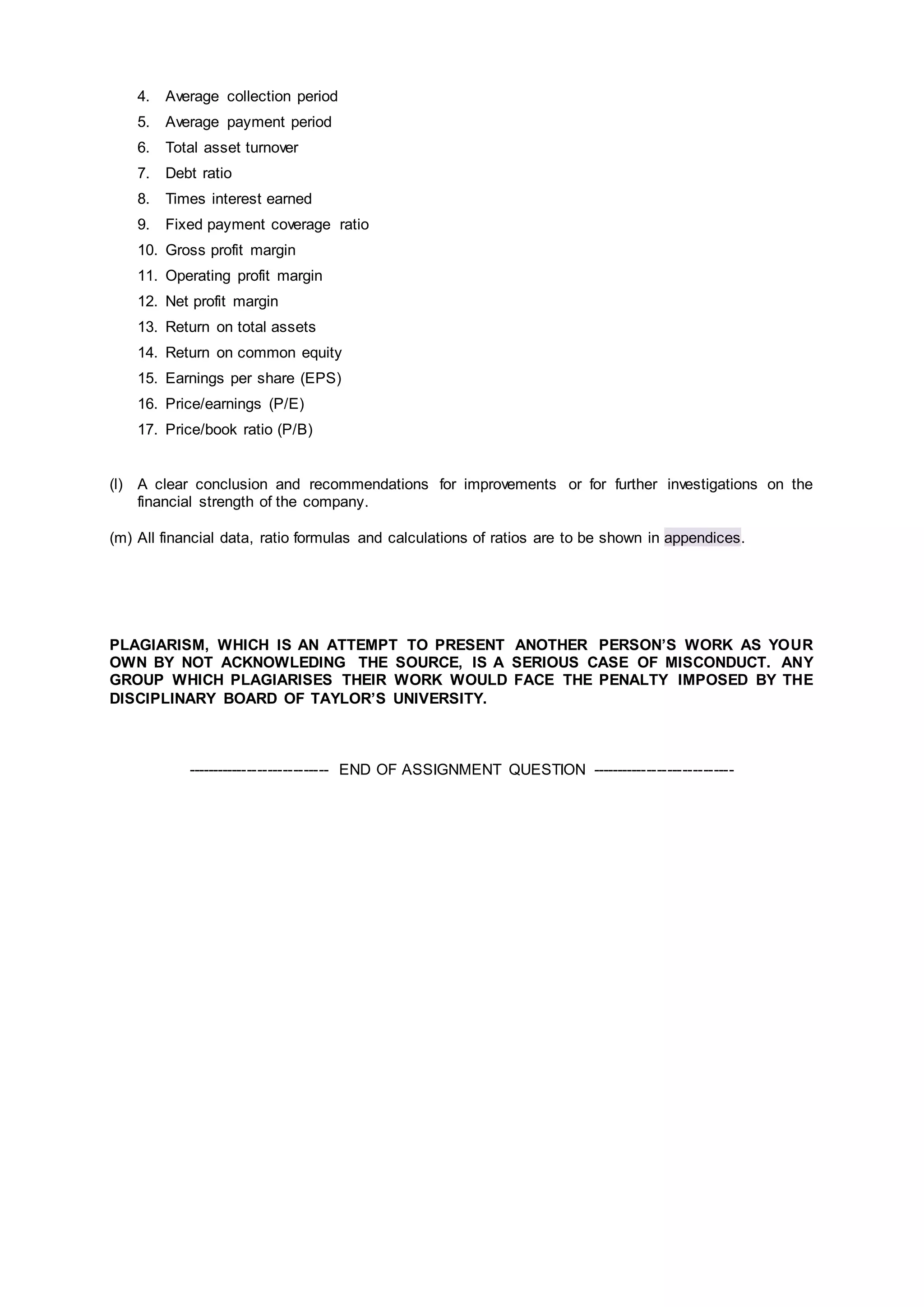 Fm august 2018 group assignment brief | PDF