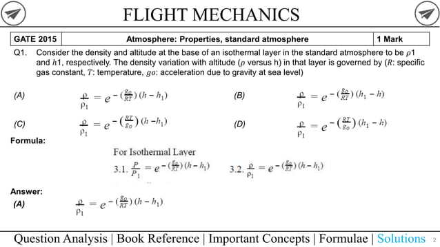 Atmosphere | Q & A | Topic wise Solutions | Question Analysis | Flight ...