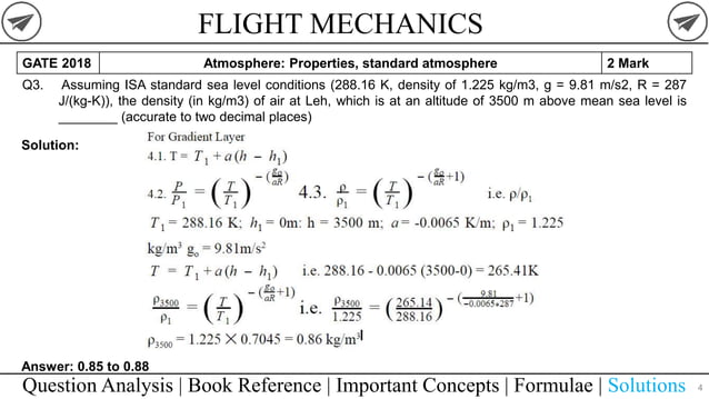 Atmosphere | Q & A | Topic wise Solutions | Question Analysis | Flight ...