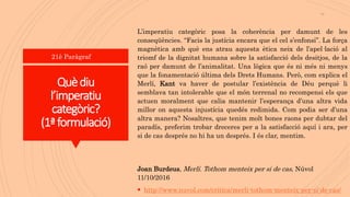Fonamentació de la Metafísica dels Costums ( L'imperatiu categòric) | PPT