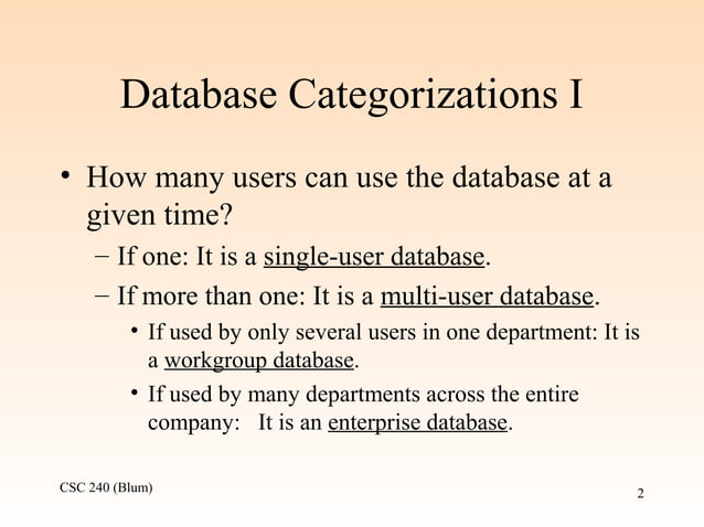 Database concepts | PPT