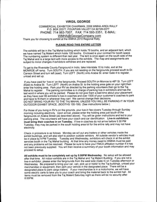 FMCA WMHA Vendor Information | PDF