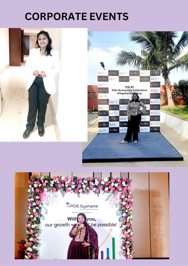 Female Emcee Anne Cheryl from Chennai for Birthday and Corporate Event ...