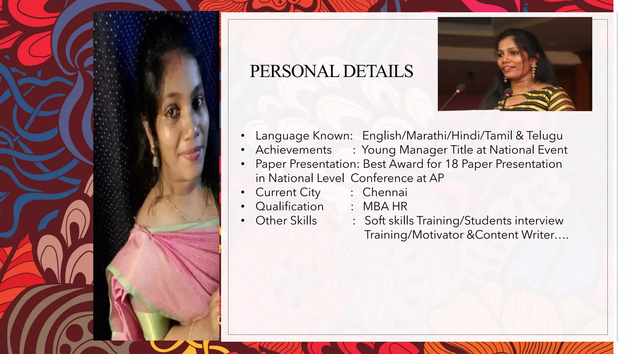 Female Emcee Chaitu Managed by Chennai Event Emcees and Entertainers | PDF