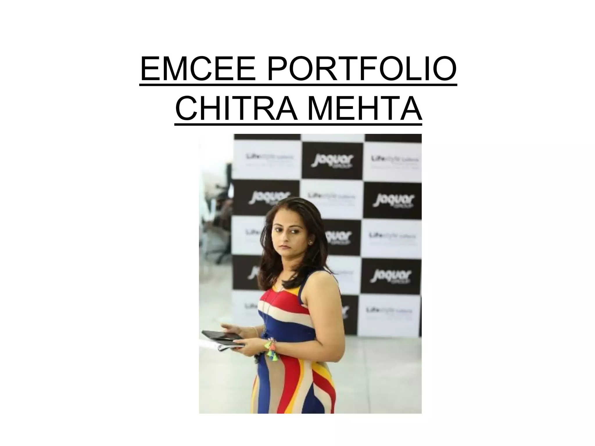 FEMALE EMCEE CHITRA MEHTA | PPT