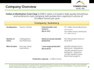 Fmc corporate presentation (jan 28, 2013) | PDF | Commodities | Economy