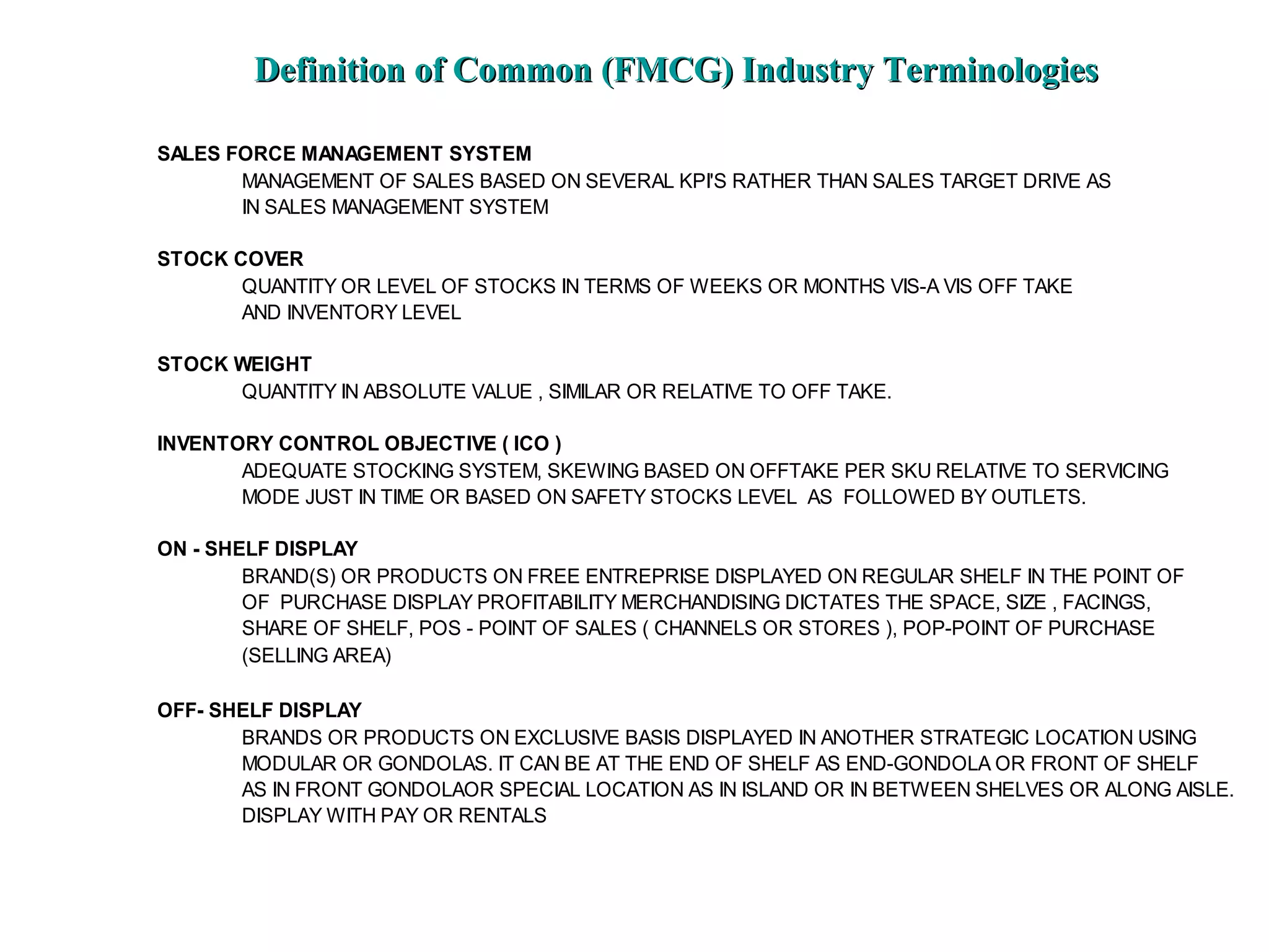 Fmcg training modules-bfg | PPT