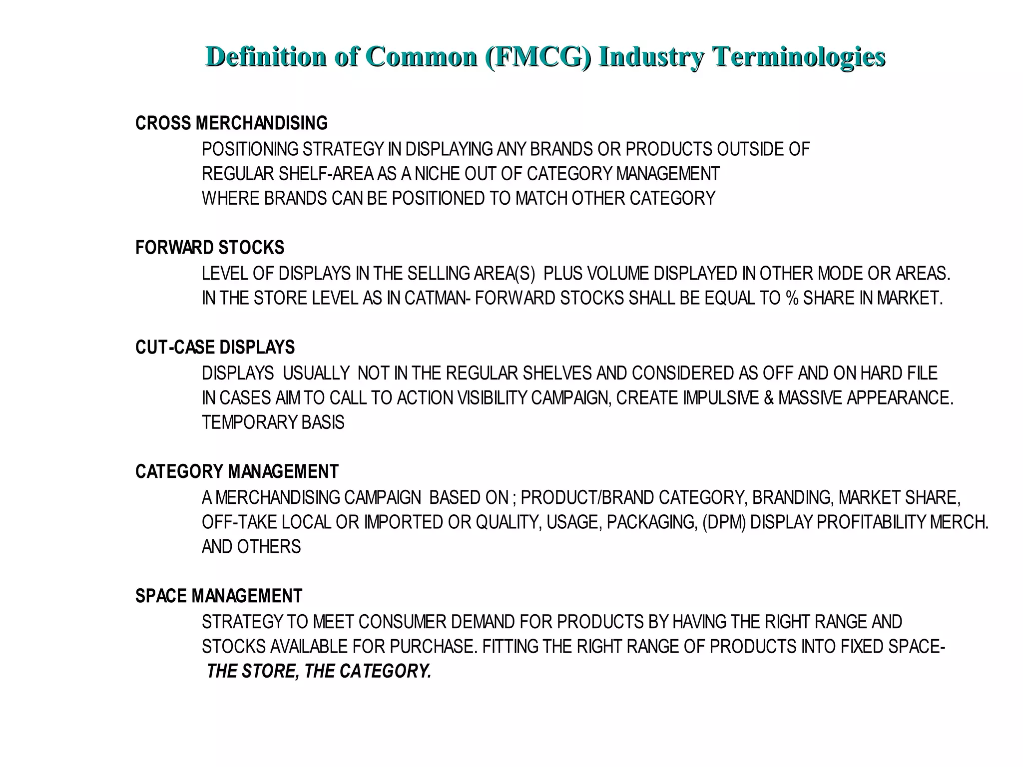 Fmcg training modules-bfg | PPT