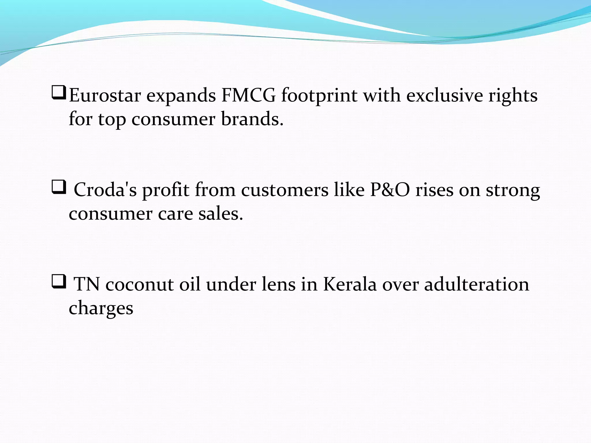 FMCG sector presentation | PPT