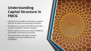 FMCG Finance project finance analytics FMCG | PPT