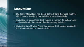 FMCG Industries - Positive & Negative Motivation | PPT