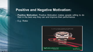 FMCG Industries - Positive & Negative Motivation | PPT