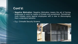 FMCG Industries - Positive & Negative Motivation | PPT