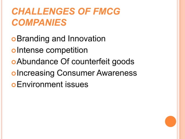 Fmcg industry- Organisation Structure | PPTX | Business Administration ...