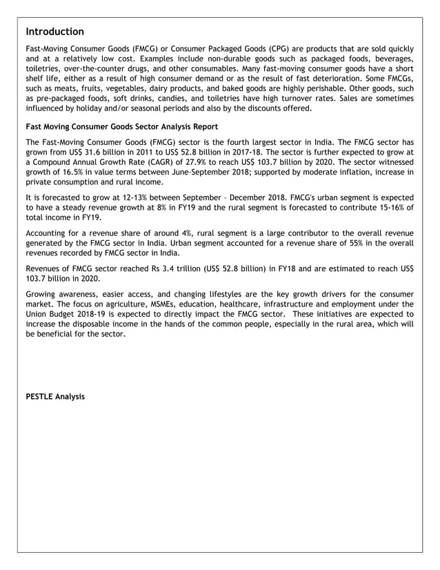 FMCG Industry Analysis | PDF