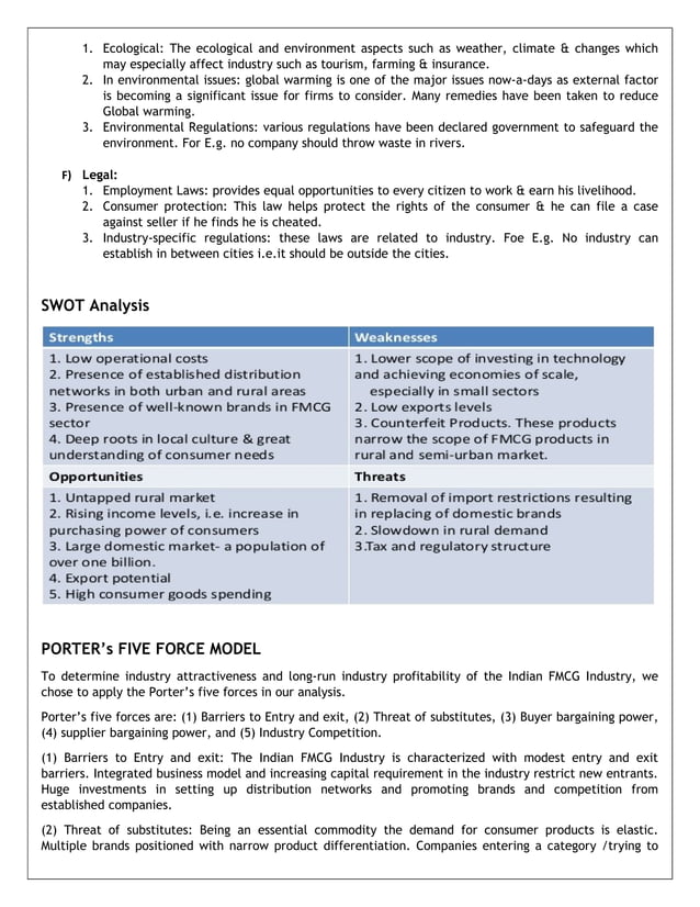 FMCG Industry Analysis | PDF