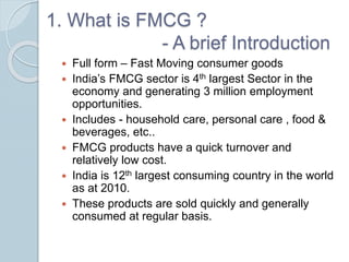 FMCG sector in india | PPTX