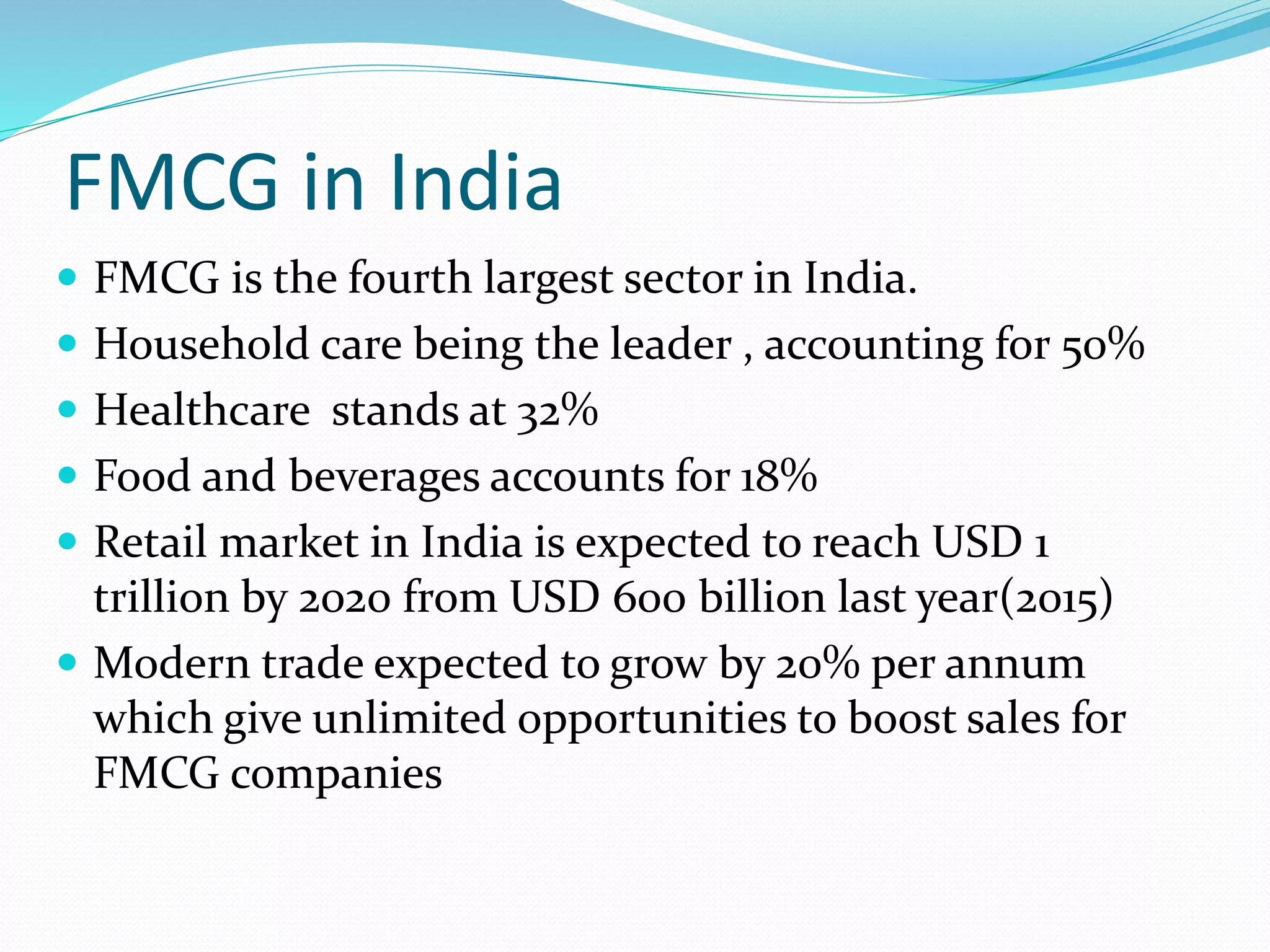 Market overview for FMCG | PPTX