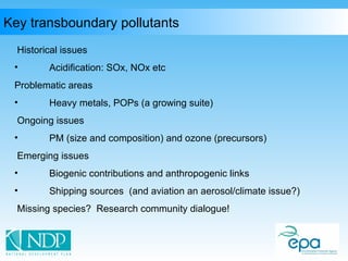 Transboundary Air Pollution - Research Gaps and Needs: a brief overview ...