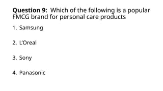 Presentation on FMCG Industrial sectors | PPTX