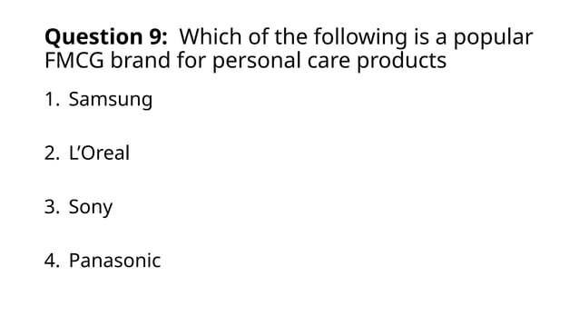 Presentation on FMCG Industrial sectors | PPT