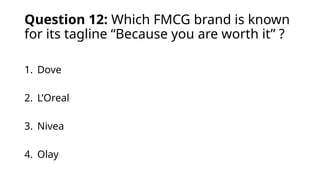 Presentation on FMCG Industrial sectors | PPTX