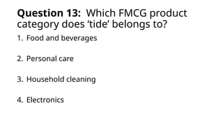 Presentation on FMCG Industrial sectors | PPTX