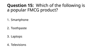 Presentation on FMCG Industrial sectors | PPTX